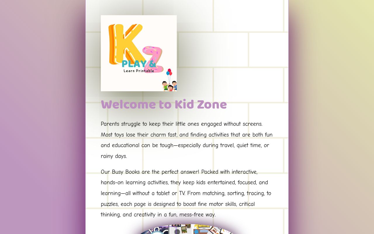 Kz play & learn printable